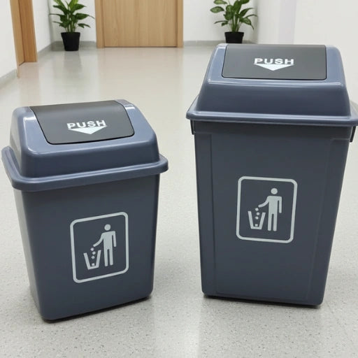Push Lid Dustbin – Plastic Garbage Bin for Kitchen, Bathroom & Office ...